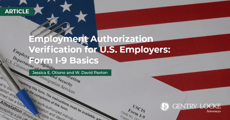 Employment Authorization Verification for U.S. Employers: Form I-9 ...